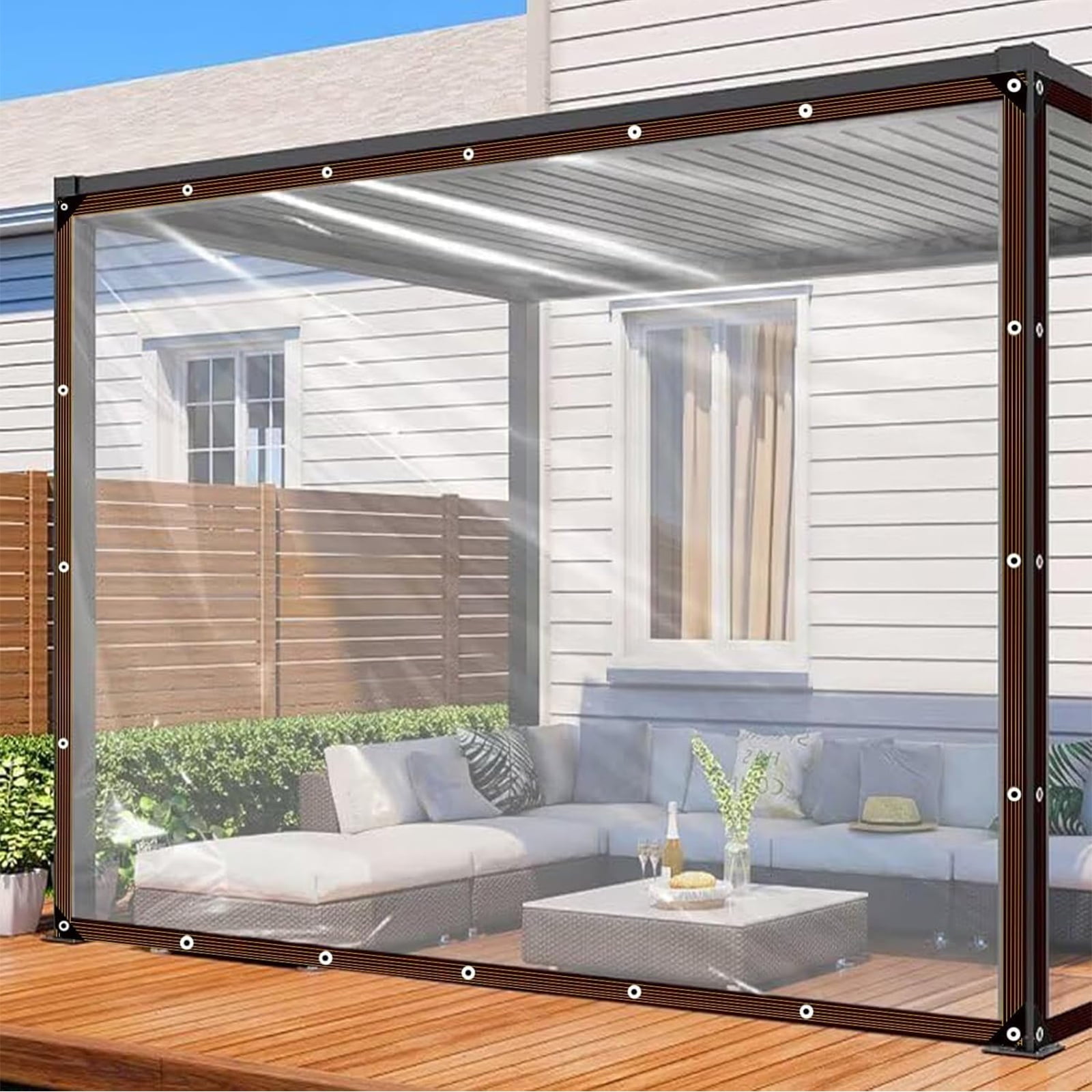 Lapalife Clear Tarp Heavy Duty Waterproof, 6.6x 16.4FT Plastic Tarps ...