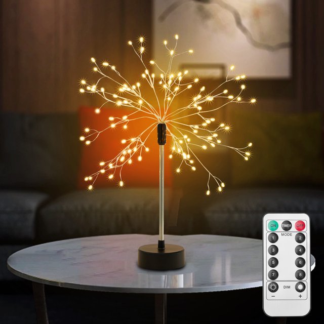 Lapalife LED Firework Lamp, USB Powered, 8 Modes Dimmable with Timer ...