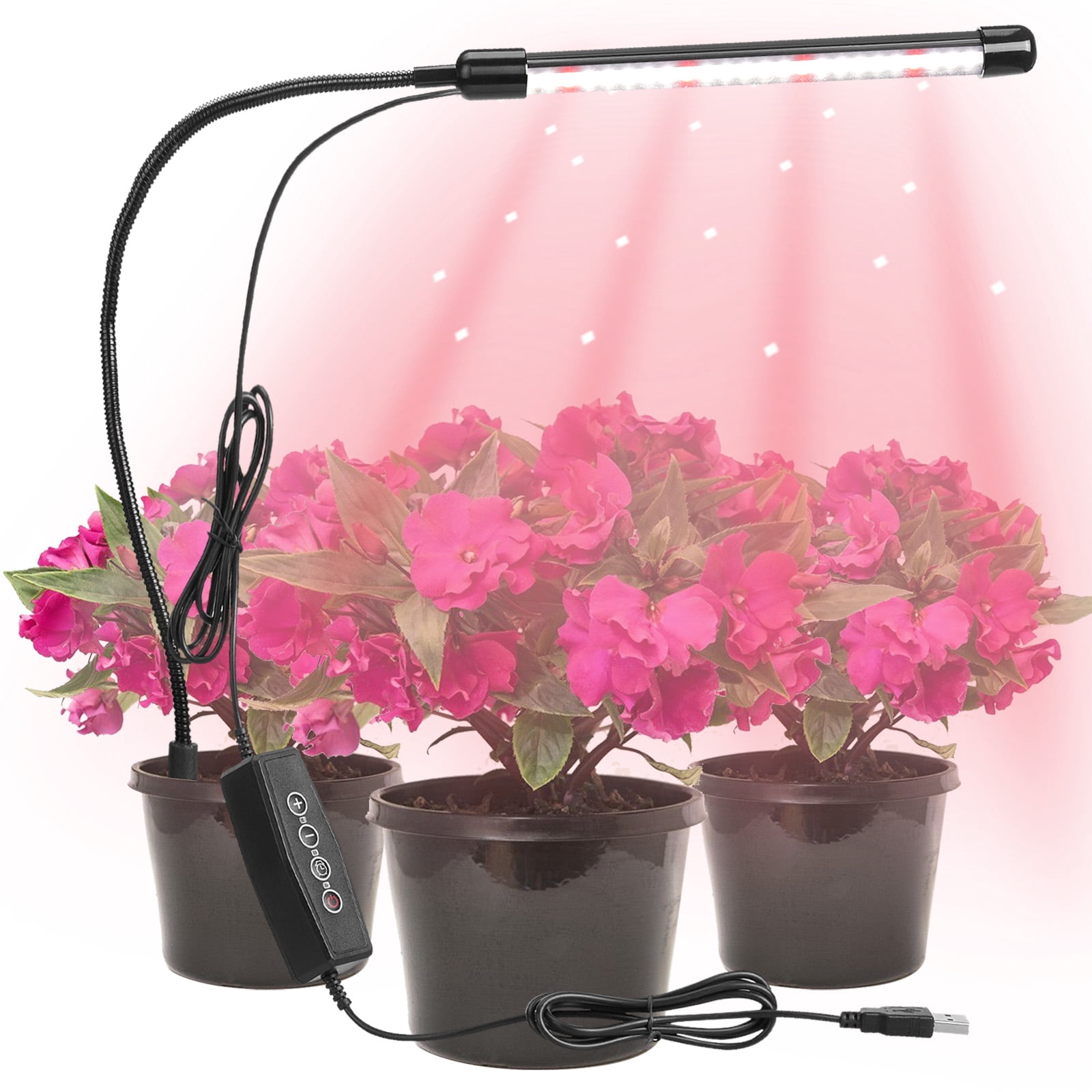Lapalife LED Grow Light, 5 Dimmable Levels USB Powered with Timer ...