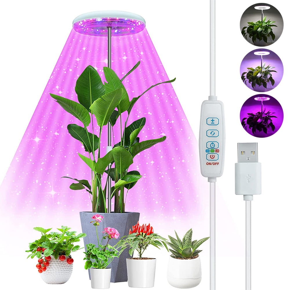 Lapalife LED Plant Grow Light Ring for Indoor Plants, USB powered 72 ...