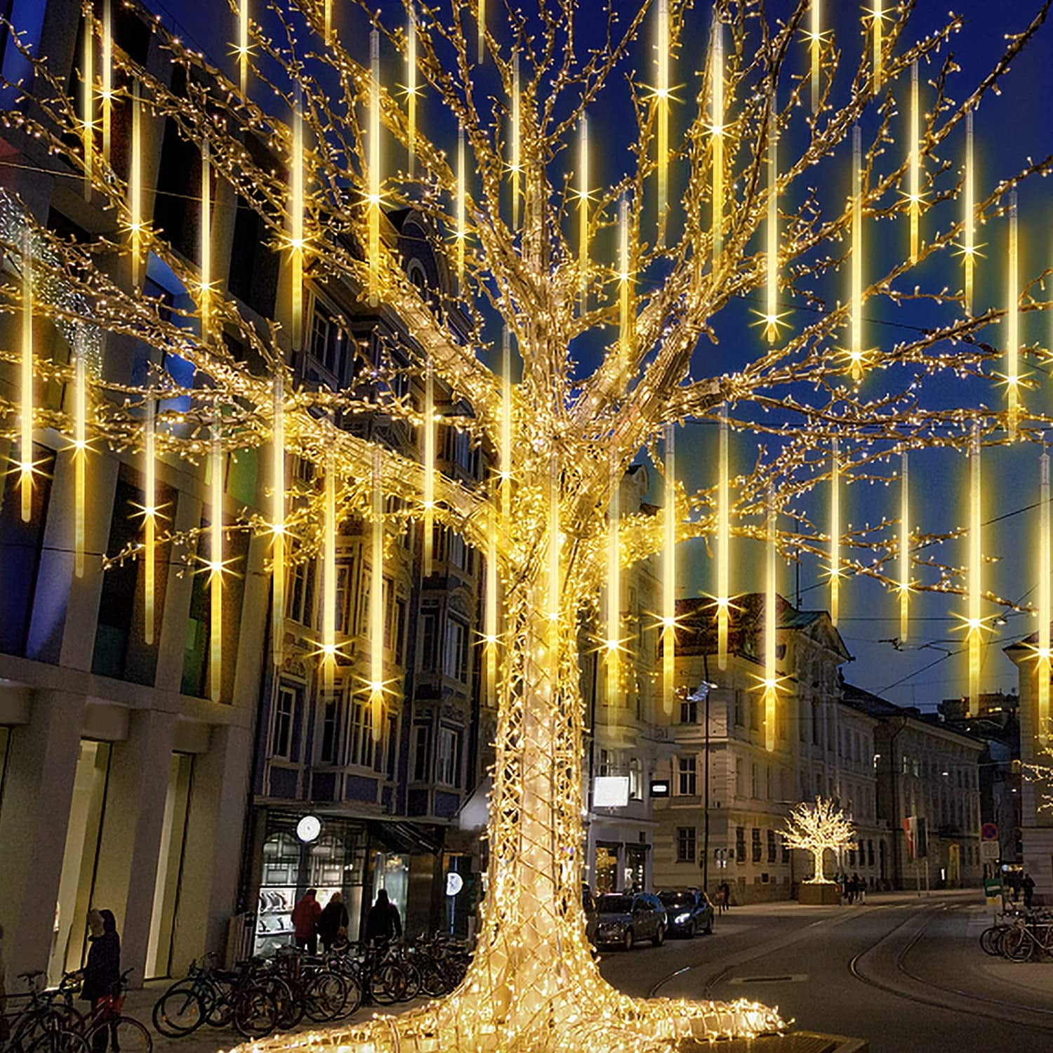 Lapalife Meteor Shower Lights Christmas Lights Outdoor, 11.8inch 8 Tube ...
