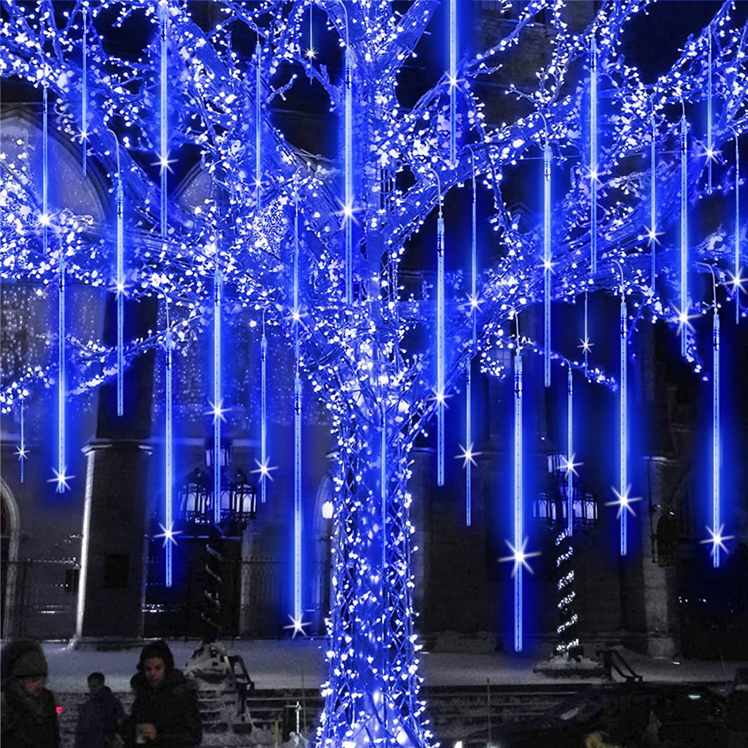 Lapalife Meteor Shower Lights Outdoor, 12 inch 8 Tube 192 LEDs Meteor ...