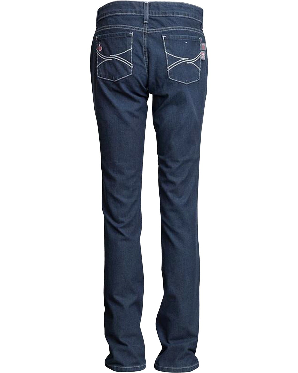 Lapco Women's Fr Modern Fit Jeans Straight Leg Dark Blue 12 SHT ...