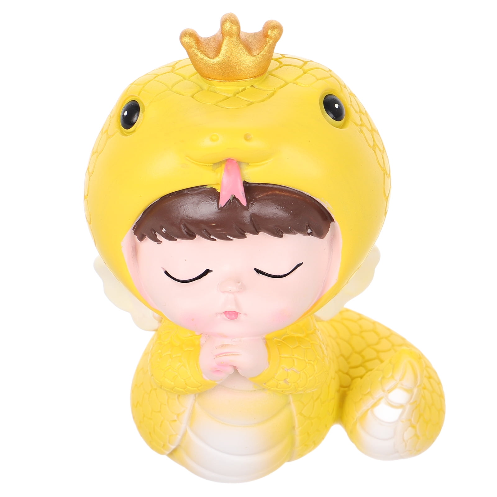 Adorable Miniature Snake Figurine Resin Home Decor Statue for Year of ...