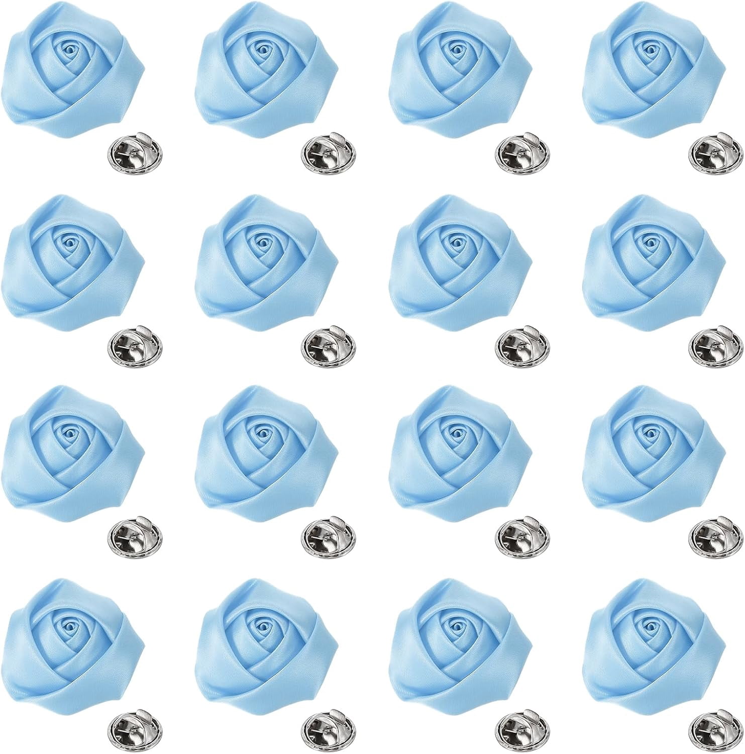 Lapel Flowers for Men Suits, Pin Satin Rose Artificial Fabric Brooch ...