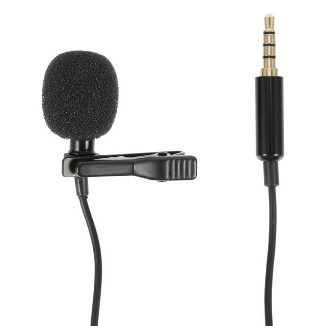 Lapel Microphone 3.5mm Recording Microphone Clip On Live Lecture ...