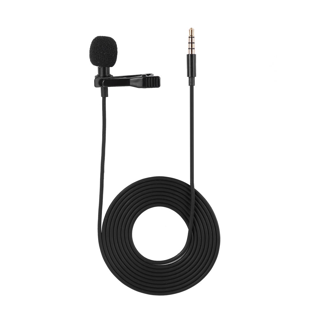 Lapel Microphone Omnidirectional Condenser Mic for iPhone Samsung ...
