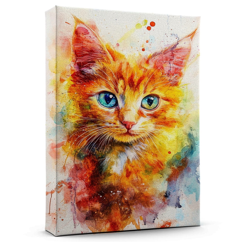 Laperm Cat Cinnamon Canvas Wall Art For Bedroom Office Wall Decor ...