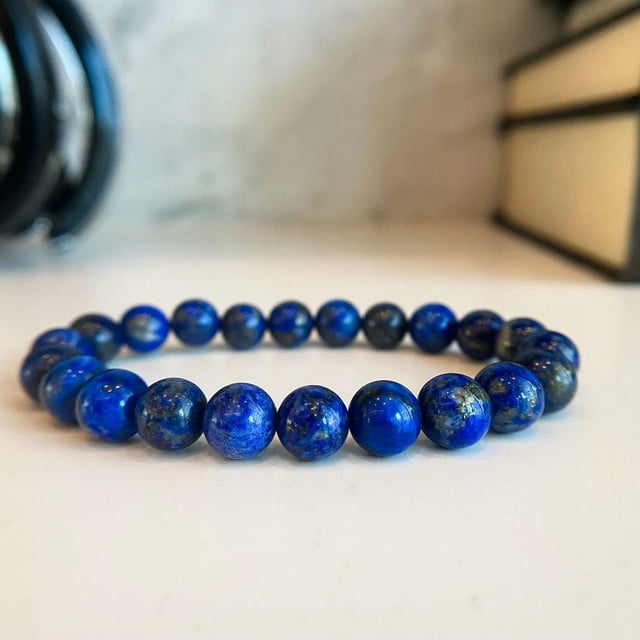 Lapis Lazuli Bracelet | Stone Beads Bracelet | Focus on Heart Chakra ...