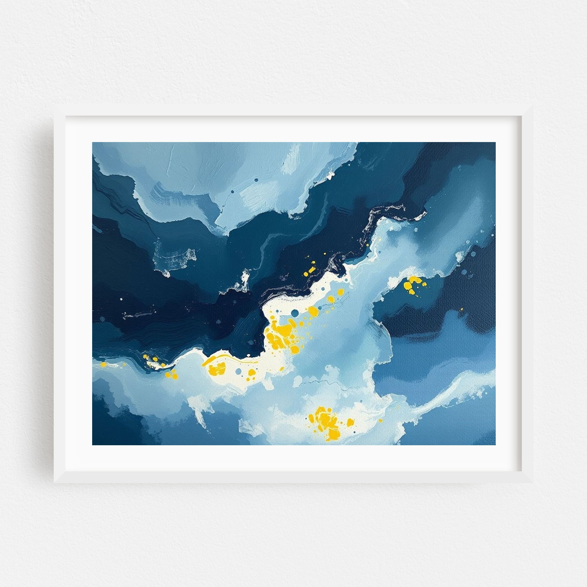 Lapis Lazuli Flow - Painting Abstract Modern Art Ocean Waves Minimalist ...