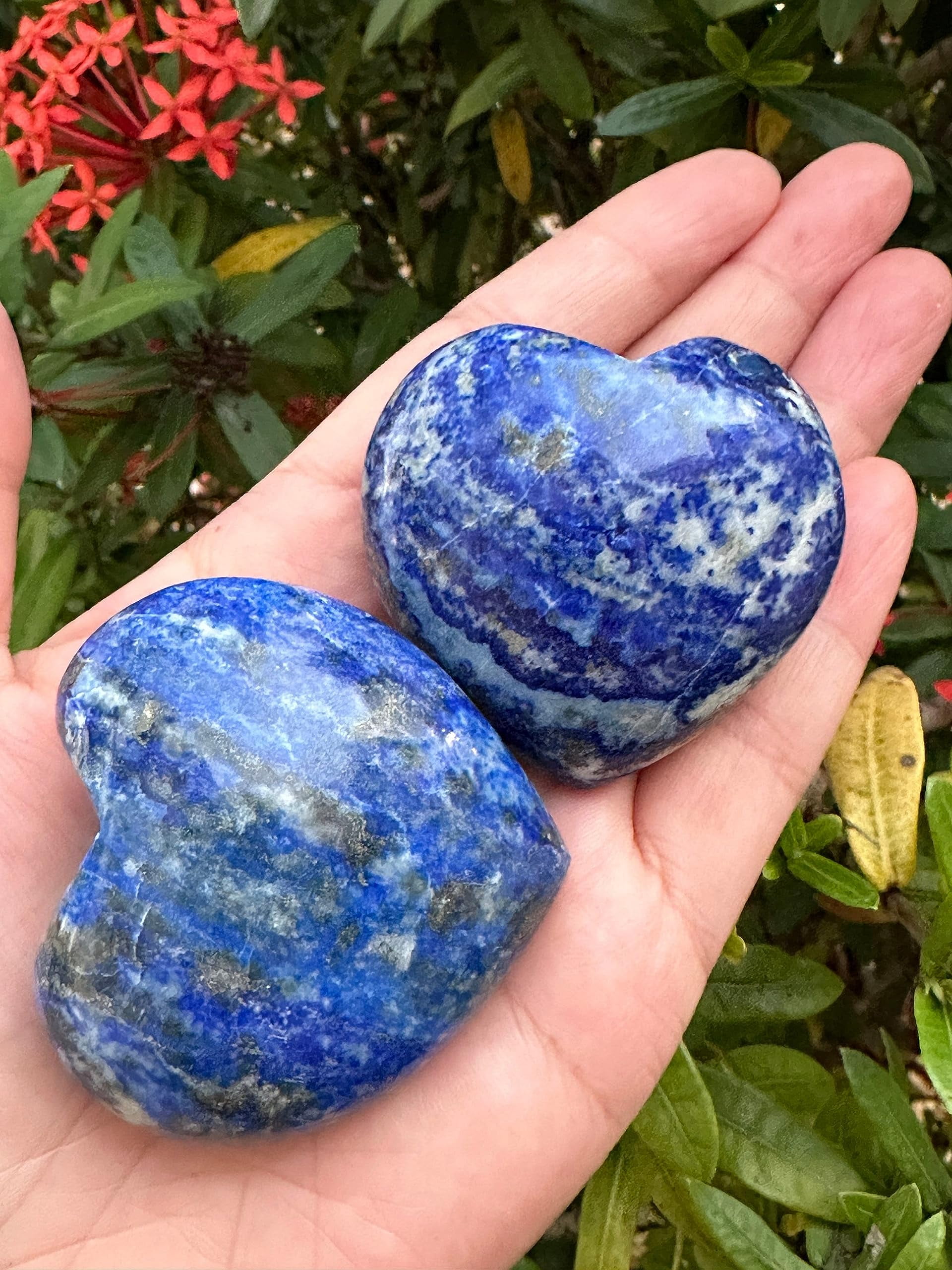 Lapis Lazuli Gemstone Hearts, Polished Lapis Lazuli Puffy Hearts, Lapis ...