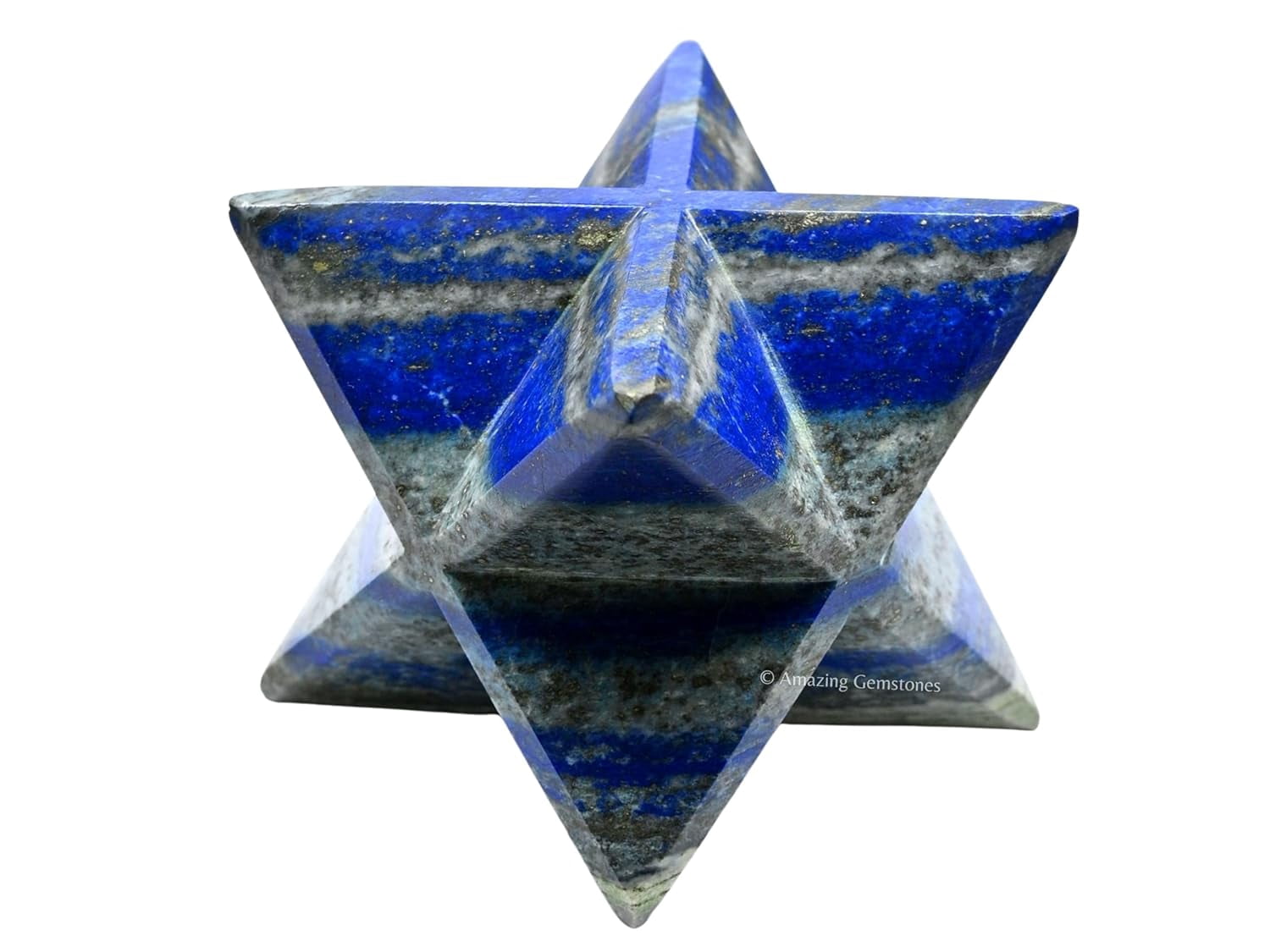 Lapis Lazuli Merkaba Crystal - 1.5 Inches Metaphysical Merkaba Star for ...