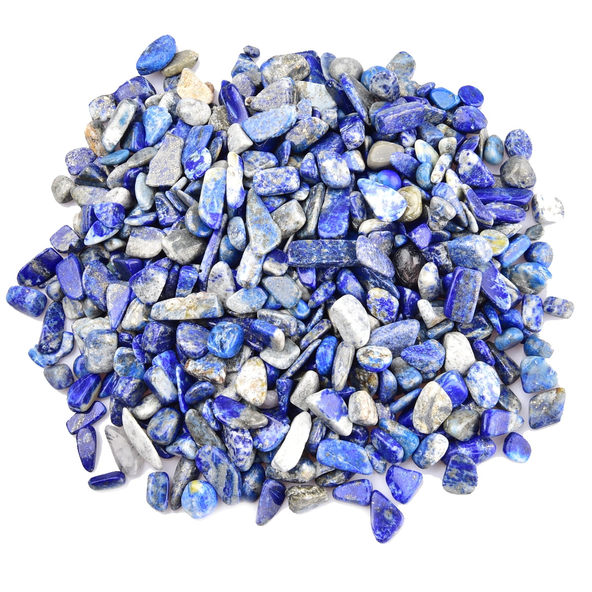 Lapis Lazuli Tumbled Chips Stone, Joyouann 1 Pound 5-7mm Gemstone Chips ...