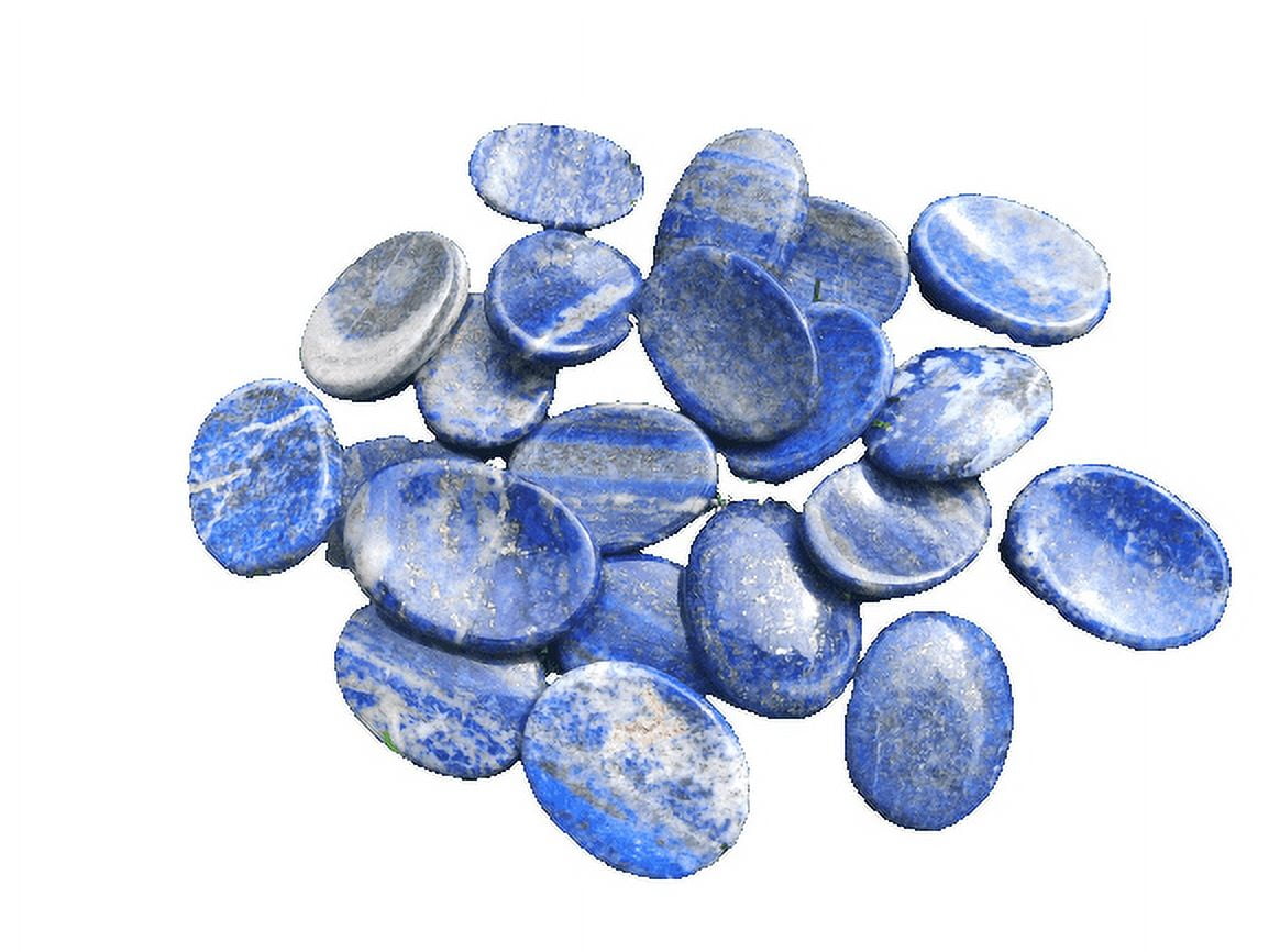 Lapis Lazuli Worry Stone for Crystal Healing Pocket Palm Stone Thumb ...