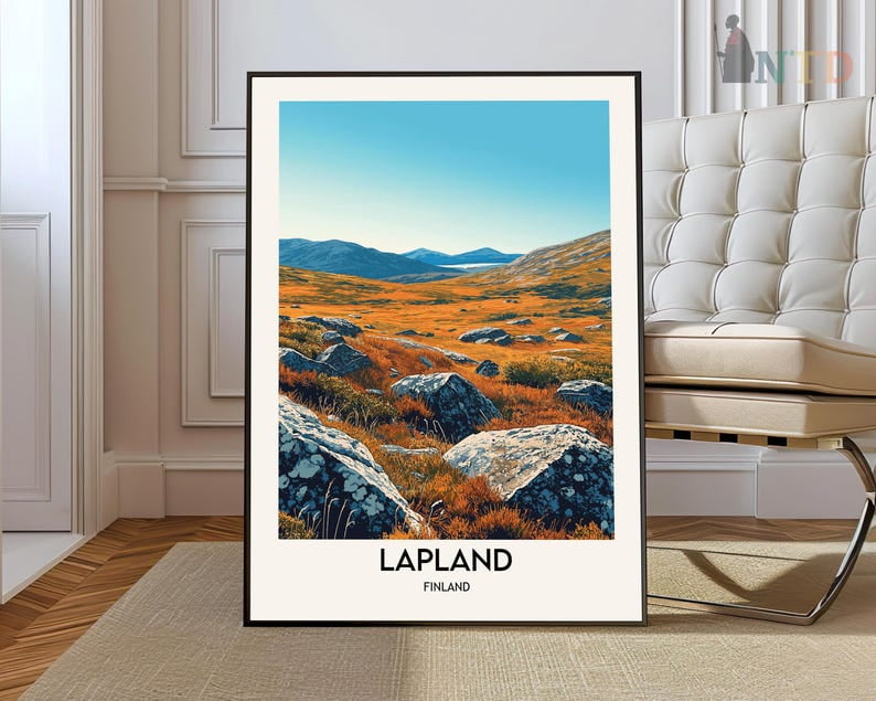 Lapland Arctic Region Poster – Winter Travel Art for Cozy Interiors ...