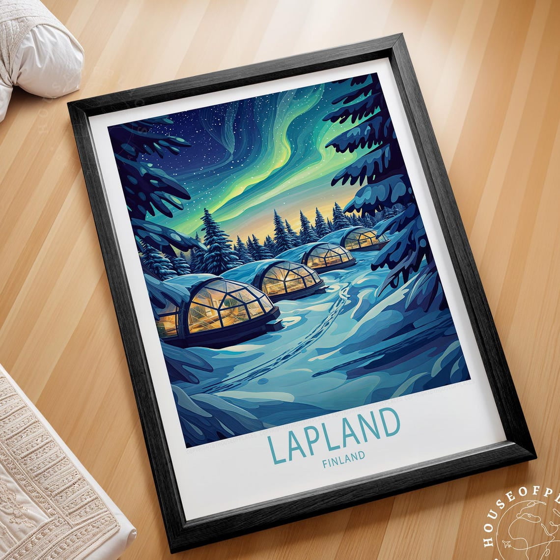 Lapland Finland Travel Print, Finland Travel Poster, Lapland Wall Art ...