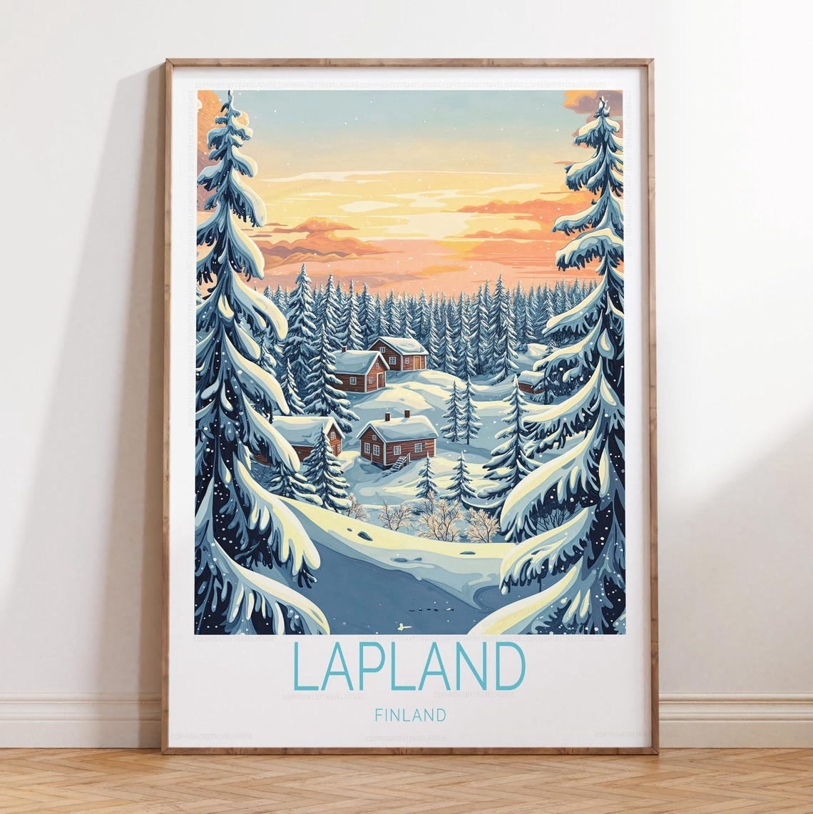Lapland Finland Winter Housewarming Travel Scenery Wall Art, Unframed ...