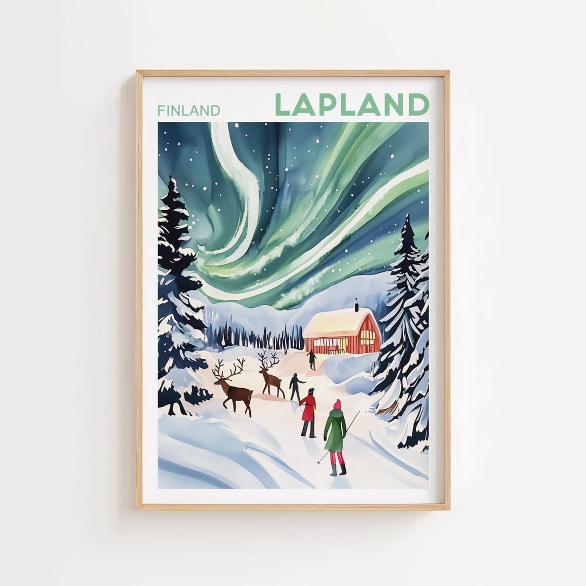 Lapland Poster, Lapland Wall Art, Finland Poster, Travel Wall Art ...