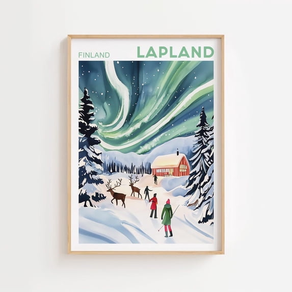 Lapland Poster, Lapland Wall Art, Finland Poster, Travel Wall Art ...