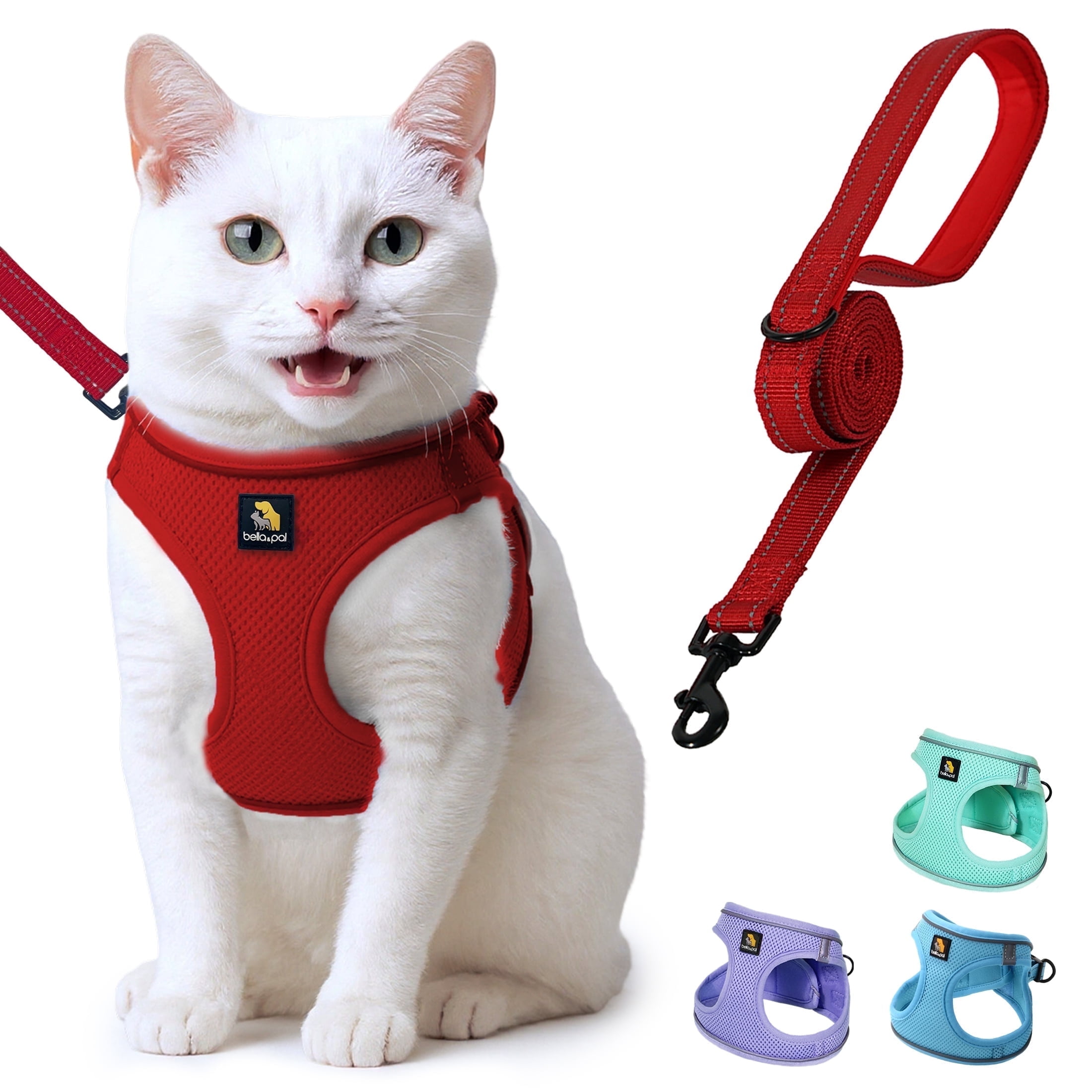 BELLA & PAL Cat Harness and Leash for Walking, Breathable Air Mesh ...