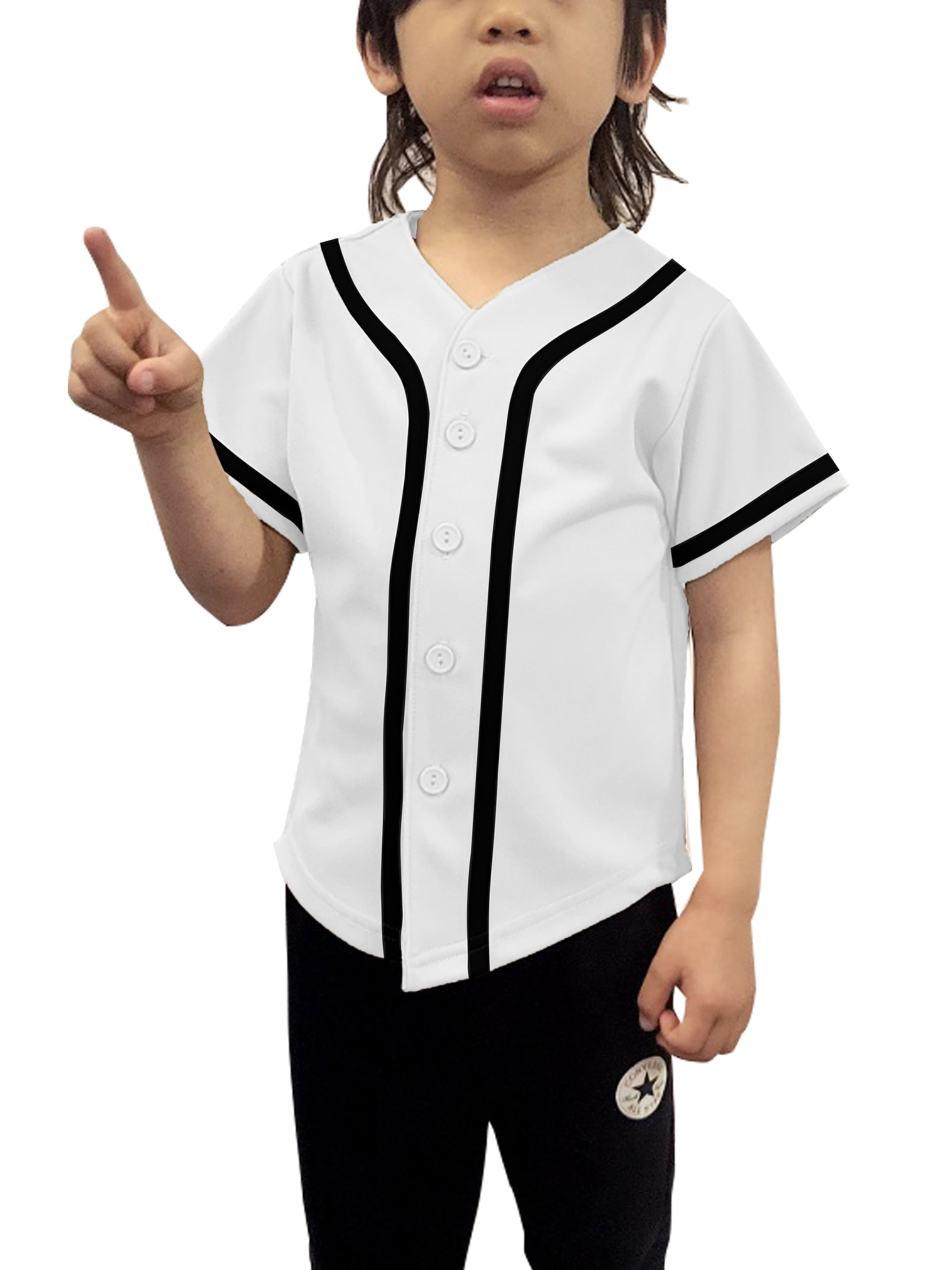 Lappel Kids Baseball & Softball Button Down Jersey for Children Sports ...