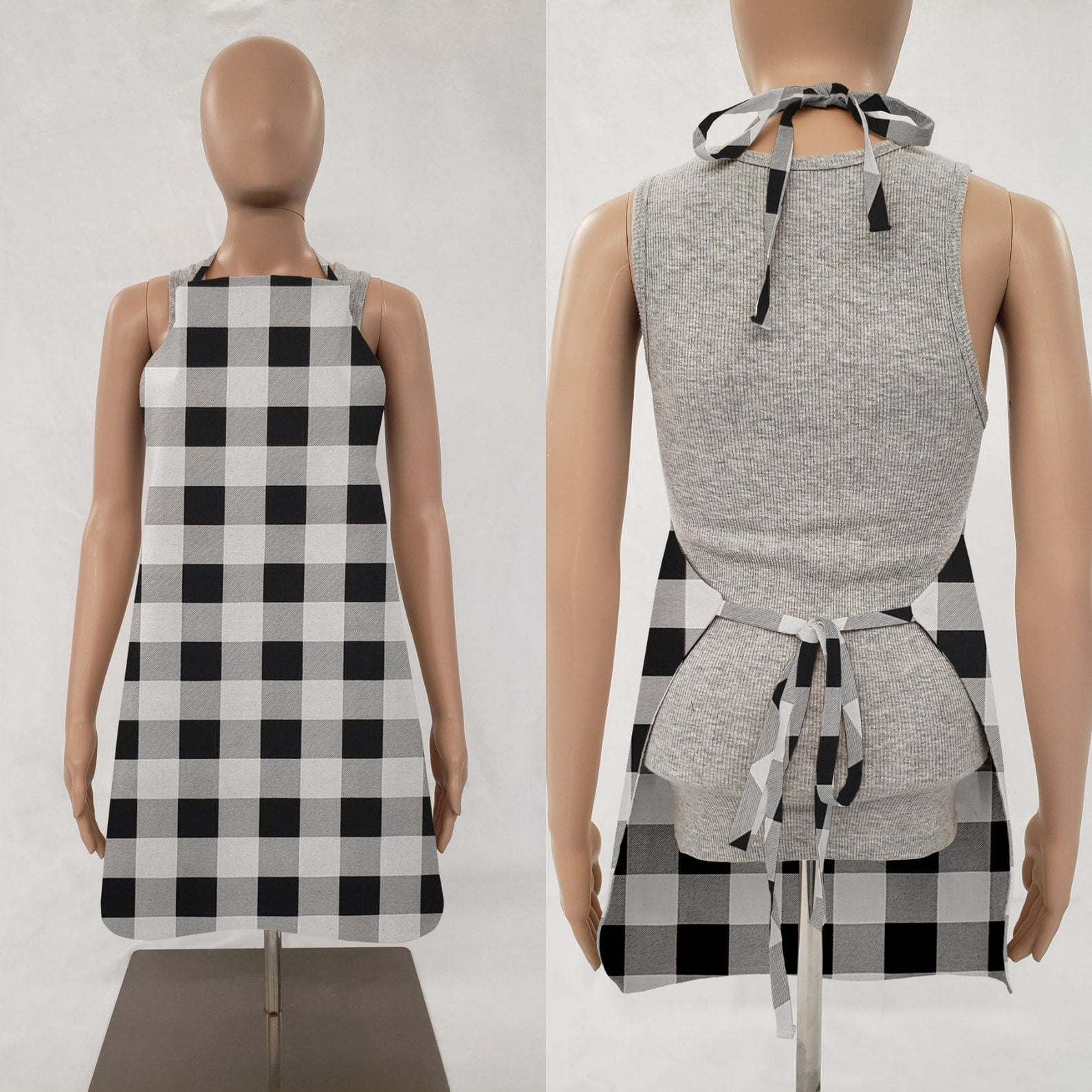 Buffalo Check Plaid Bib Apron by Penny's Needful Things (White ...