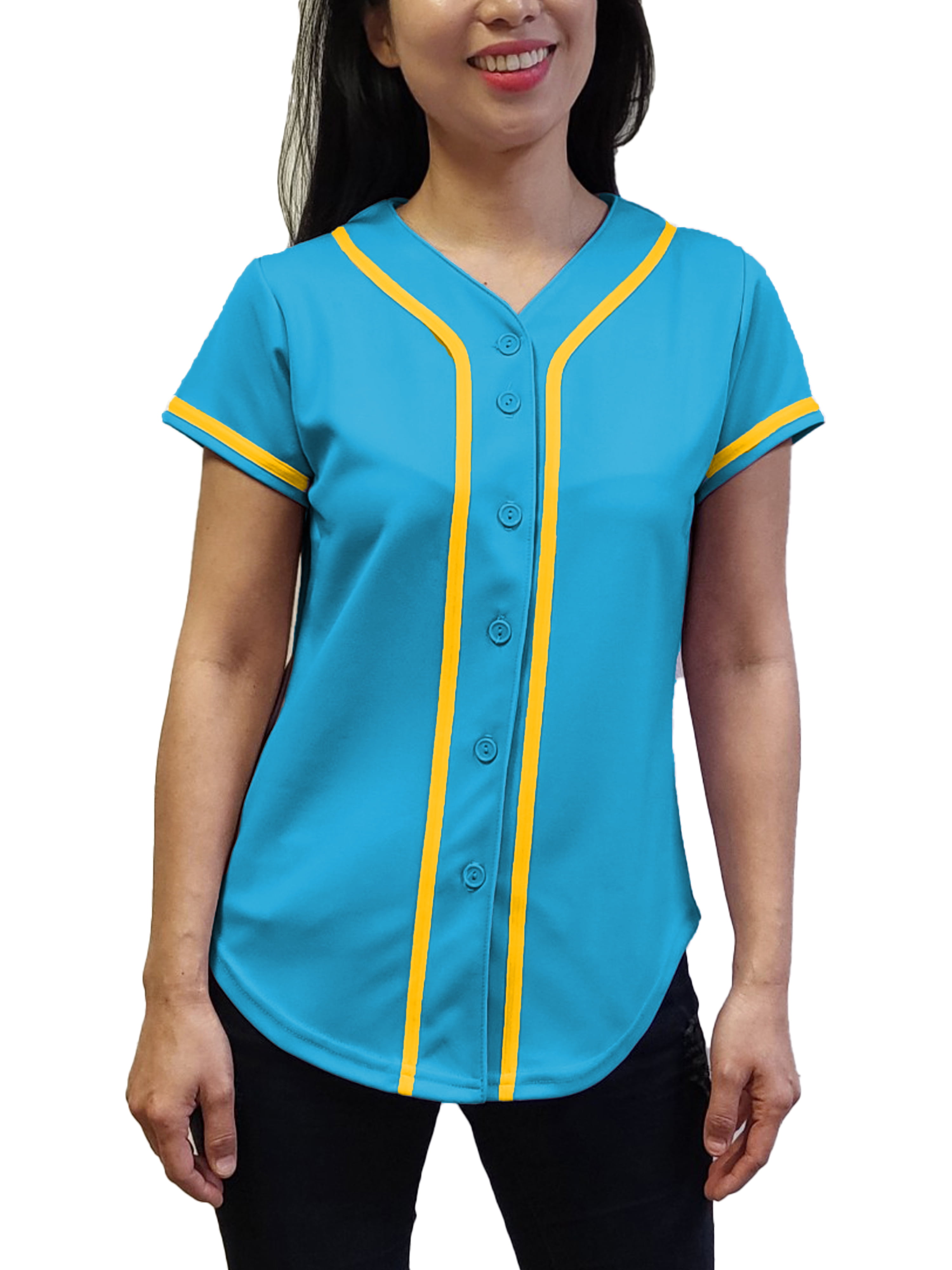 Lappel Women's Baseball Button Down Jersey College Sports Team Uniforms ...
