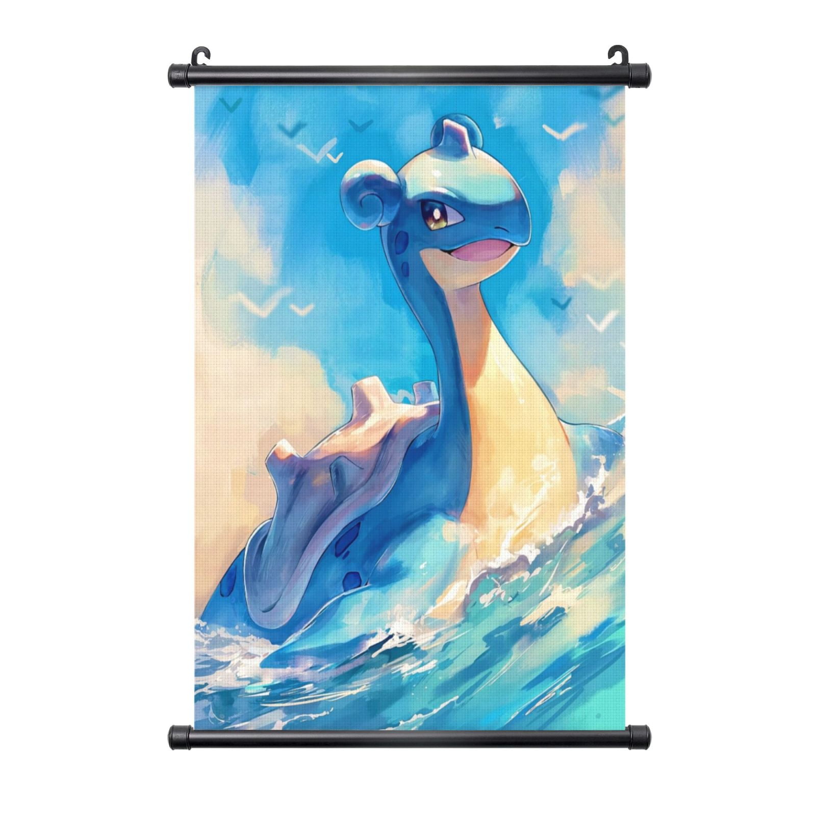 Lapras Poster Plastic Shaft Wall Hanging Banner Painting Canvas Artwork ...