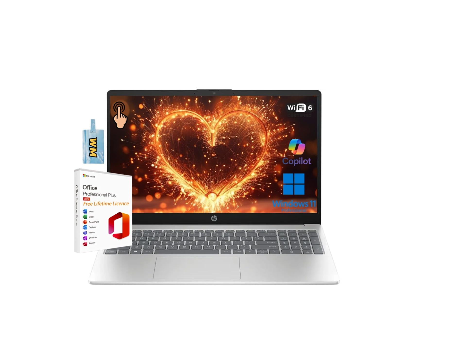 Laptop, 15 in Laptop HD Touchscreen Business Laptop Computer, Intel ...