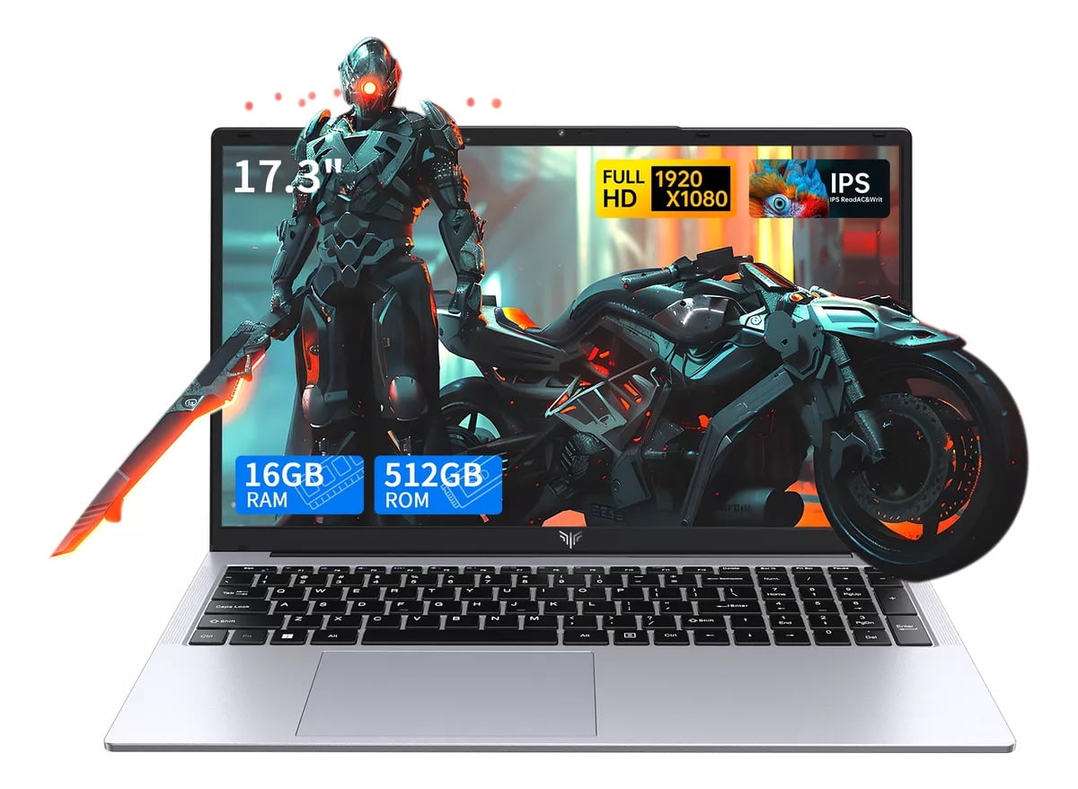 Laptop 17.3 FHD Intel Alder Lake N97 up to 3.6GHz 16GB DDR4 512GB SSD ...