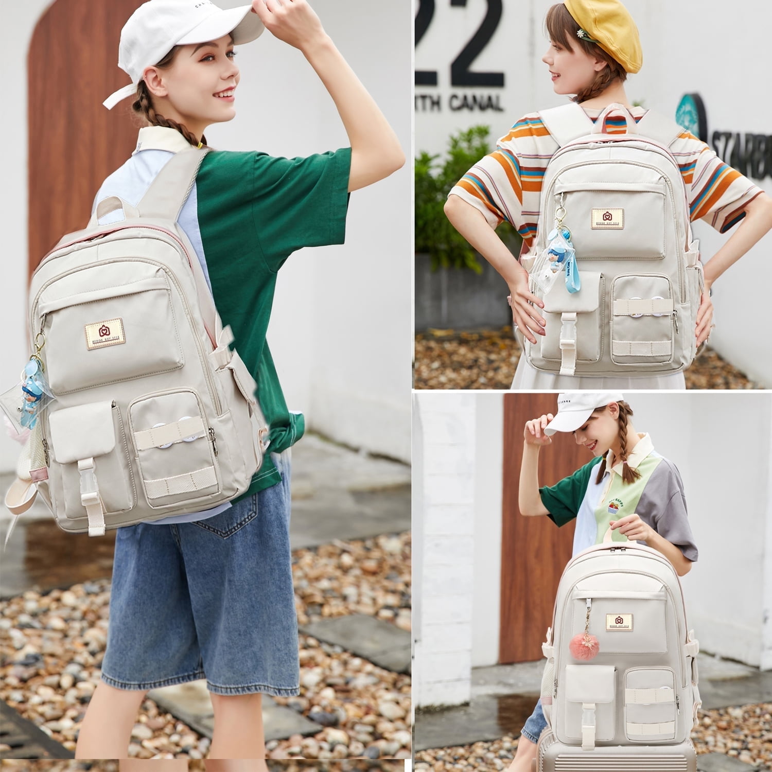 Laptop Backpack 15.6 Inch Bag College Backpacks Anti Travel Back Pack Large Bookbags for Women ...