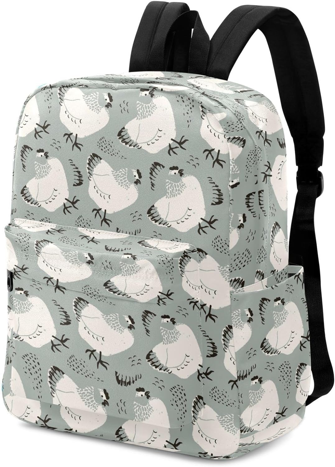 Laptop Backpack Farm Chicken Floral Large Canvas Durable Travel ...