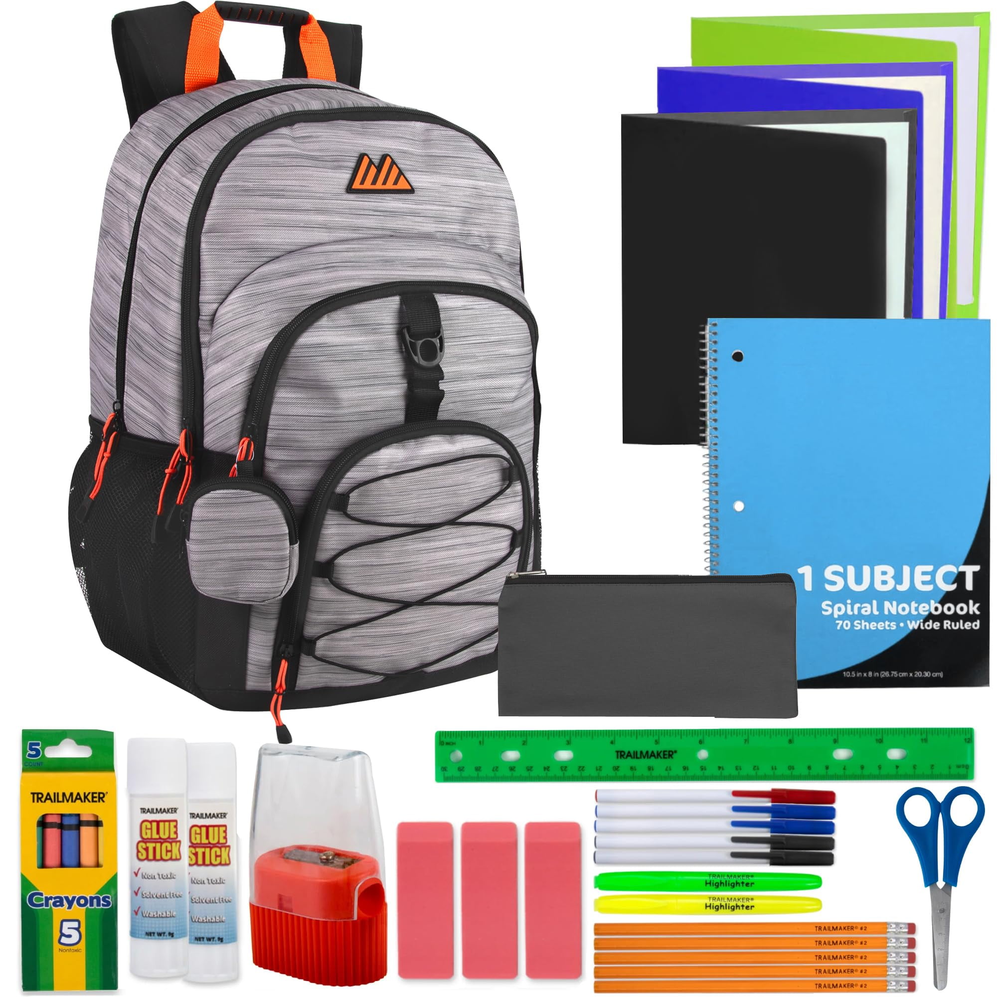 Laptop Backpack with Supplies | 19 Inch Dual Compartment Backpack with ...