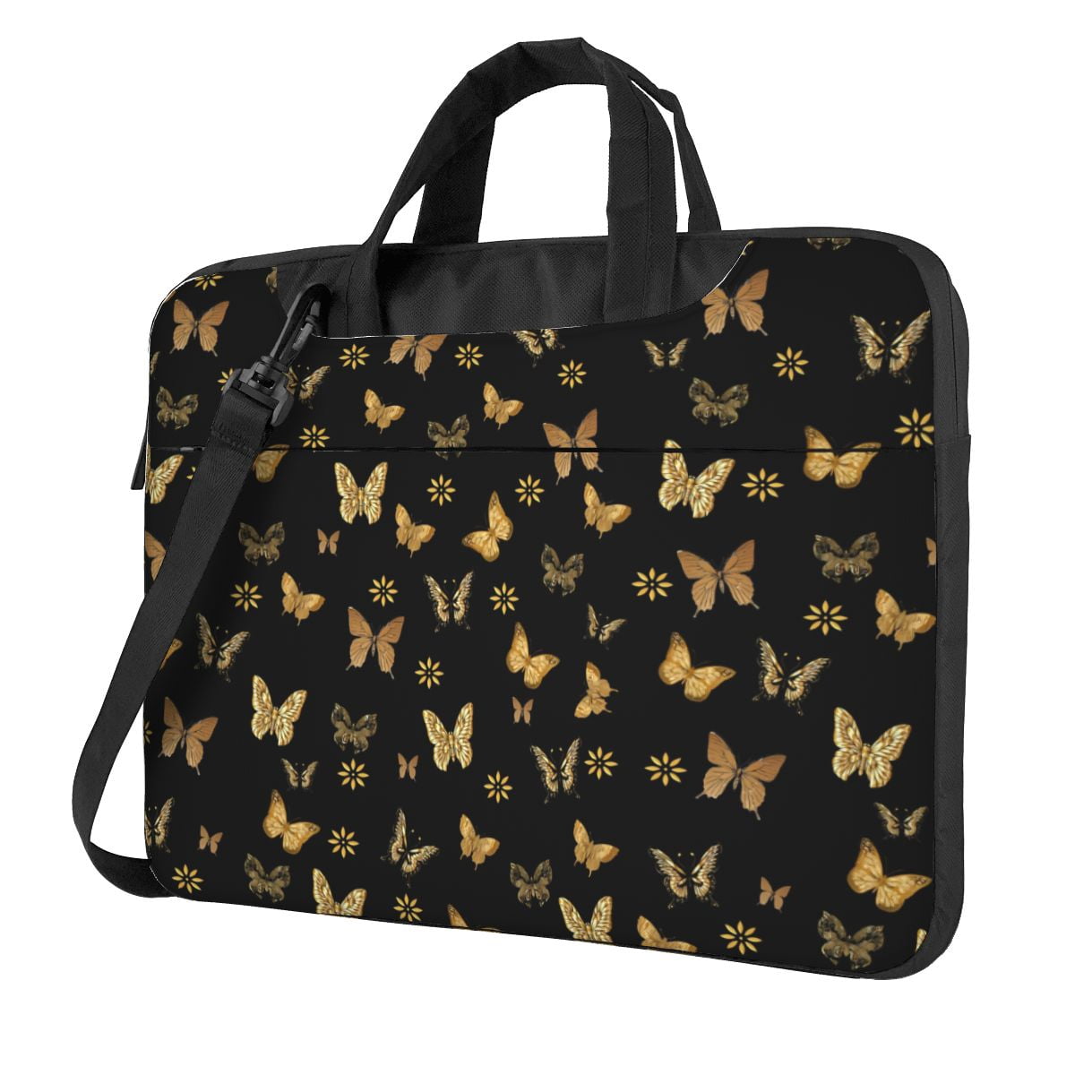 Laptop Bag Purple Butterfly Briefcase Bag Watercolor Animal Portable 13 ...