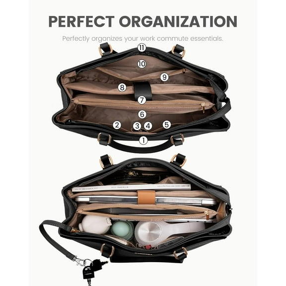 ]Business Bag Leather Briefcase Laptop Business Bag for Men - Walmart.com