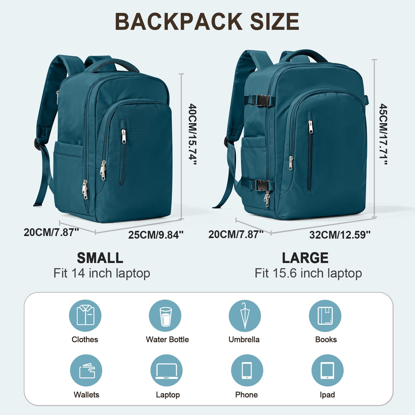 Laptop Bag Travel Backpack for Women Large Capacity Easyjet Carry-Ons ...