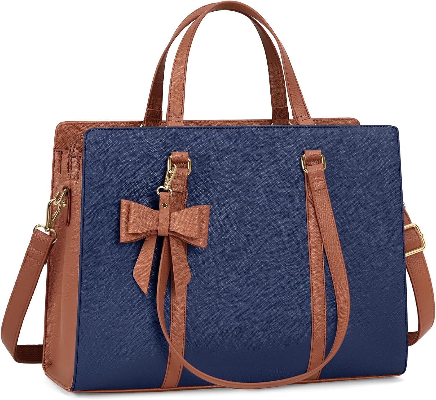 Laptop Bag for Women 15.6 inch Laptop Tote Bag Waterproof Leather Computer Bag Large Lightweight ...