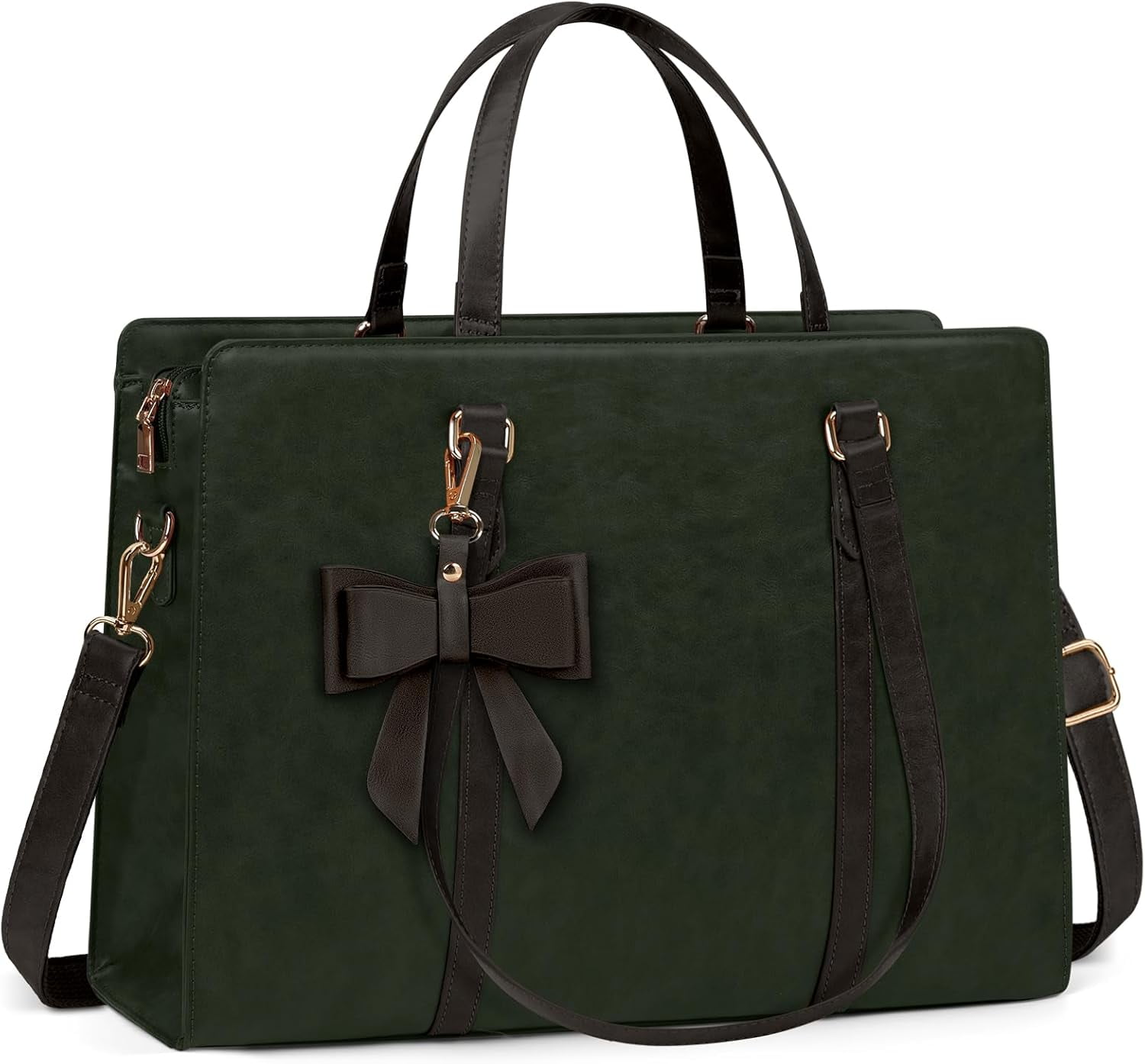 Laptop Bag for Women 15.6 inch Laptop Tote Bag Waterproof Leather Computer Bag Large Lightweight ...