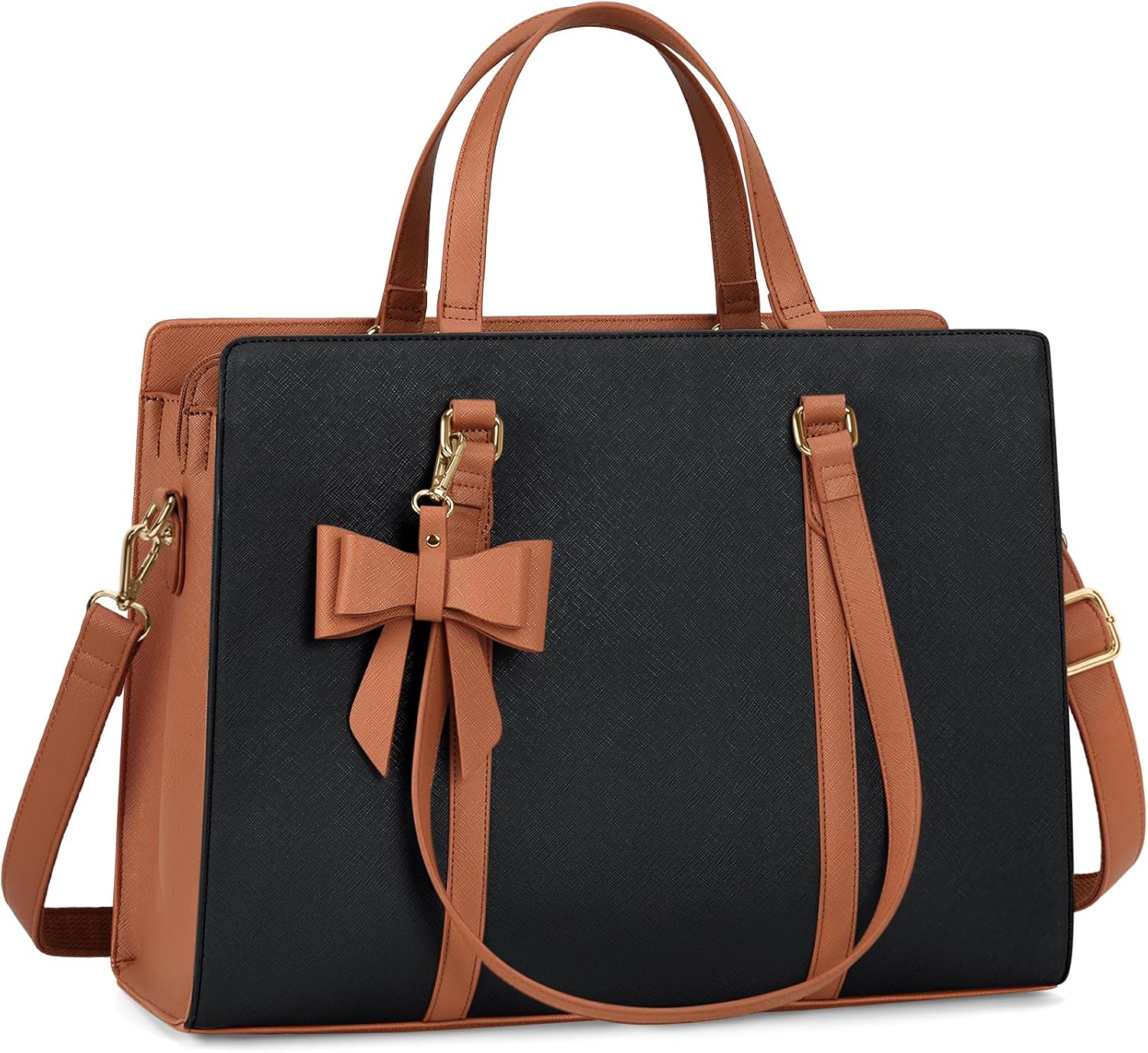 Laptop Bag for Women 15.6 inch Laptop Tote Bag Leather Computer Bag ...
