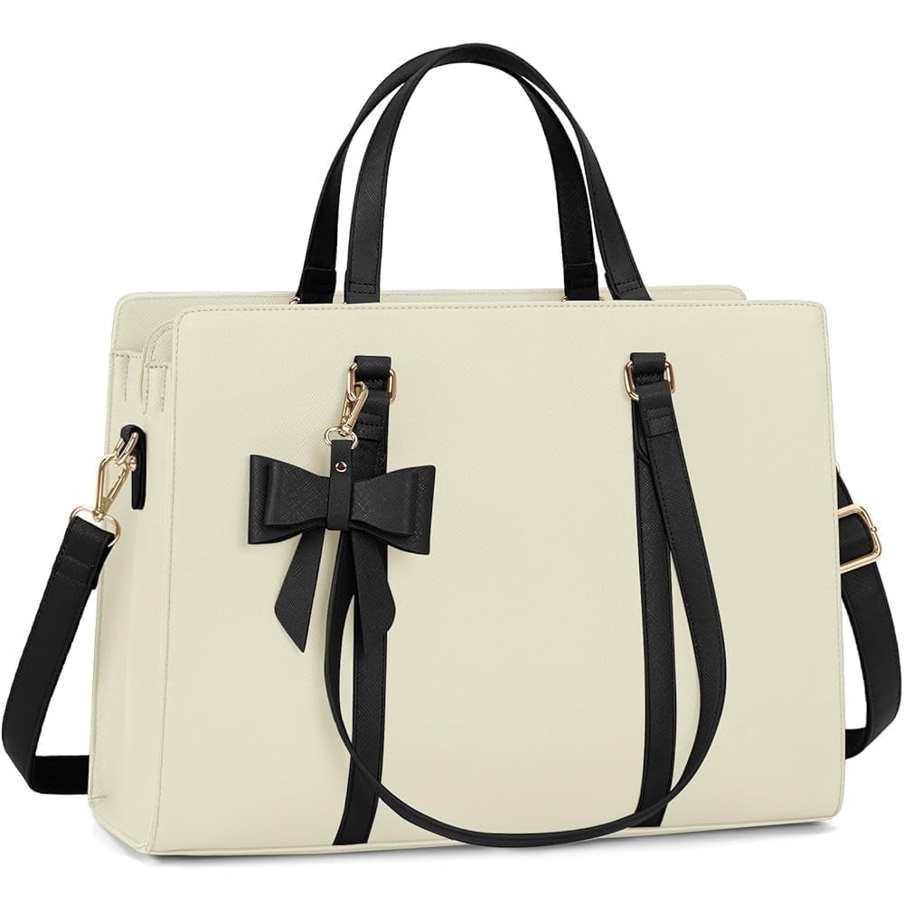 Laptop Bag for Women 15.6 inch Laptop Tote Bag Waterproof Leather ...