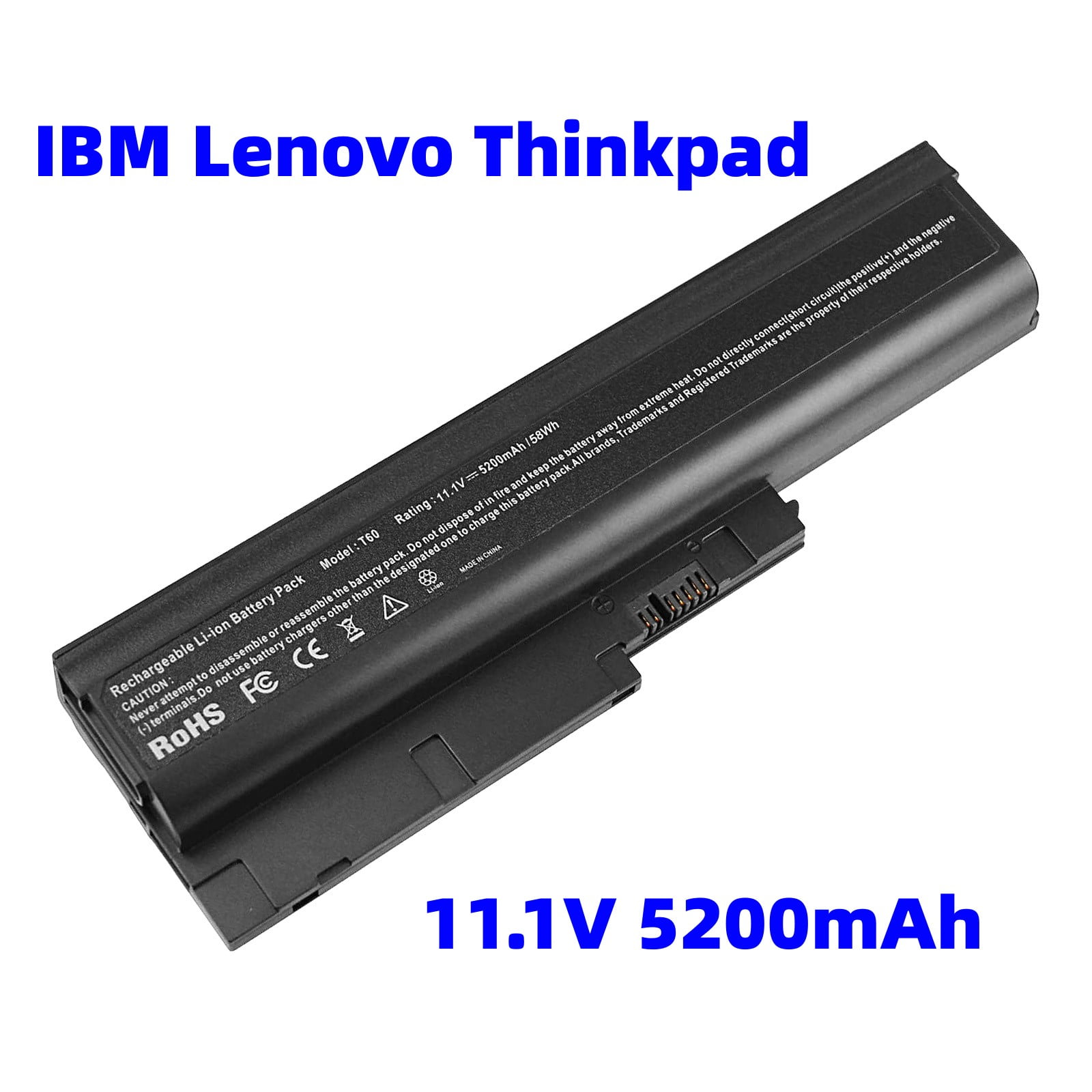Laptop Battery For Lenovo ThinkPad T500 W500 42T4619 42T4621 42T4622 ...