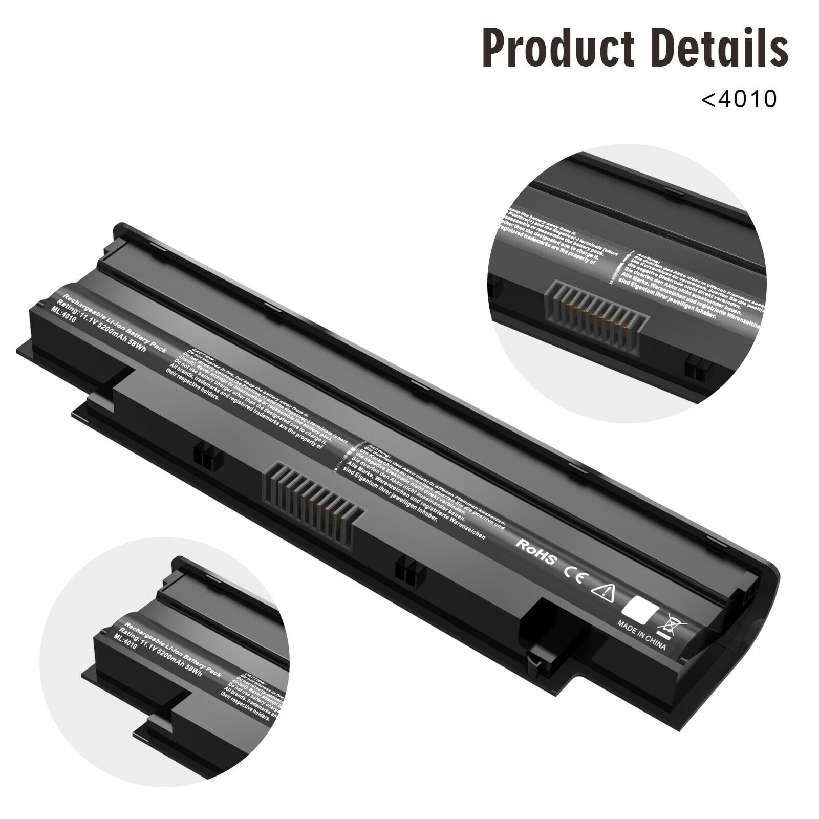Laptop Battery J1KND For DELL Inspiron 3520 3420 M5030 N5110 N5050 ...