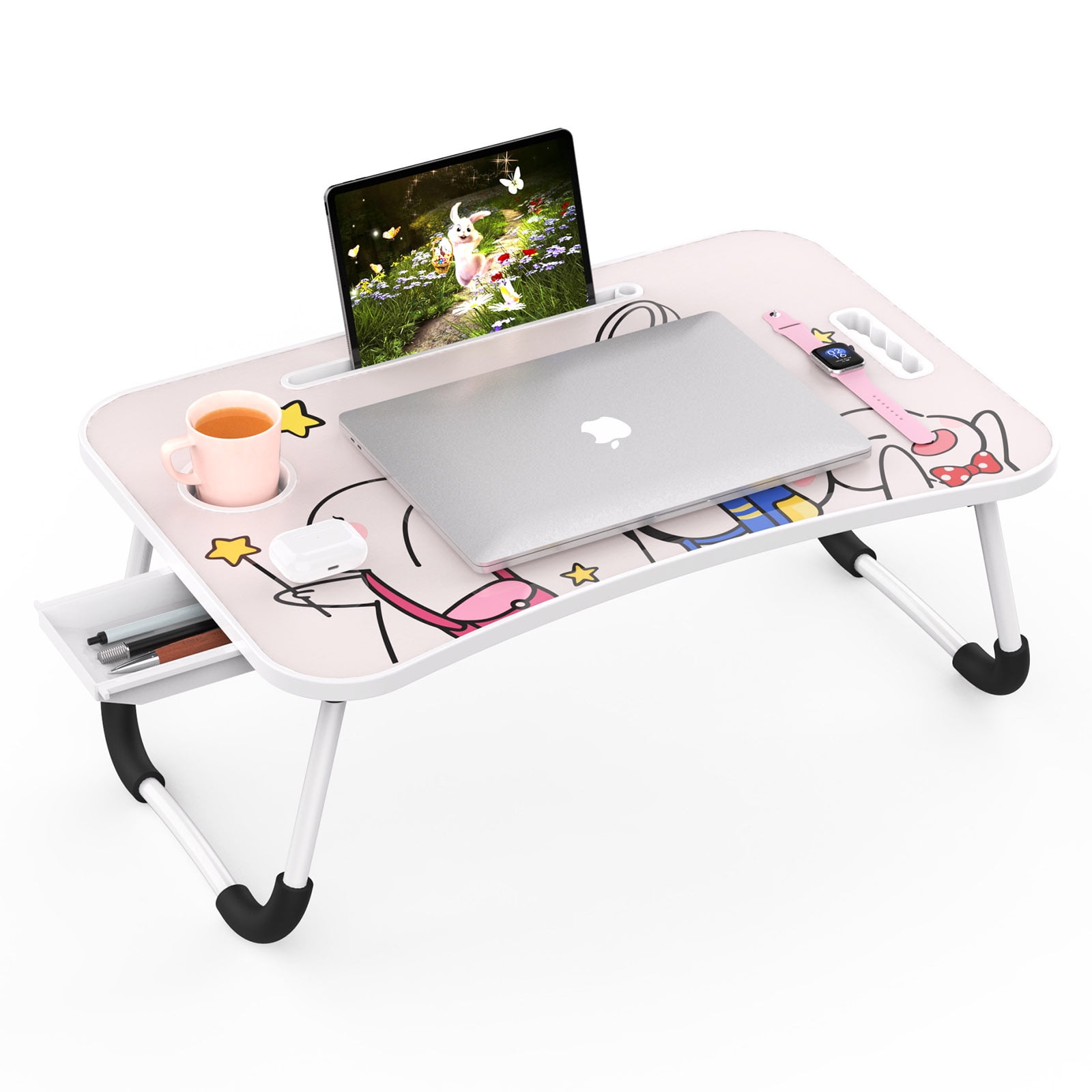 Laptop Bed Desk, Foldable Lap Desk, Portable Lap Table, Laptop Stand ...