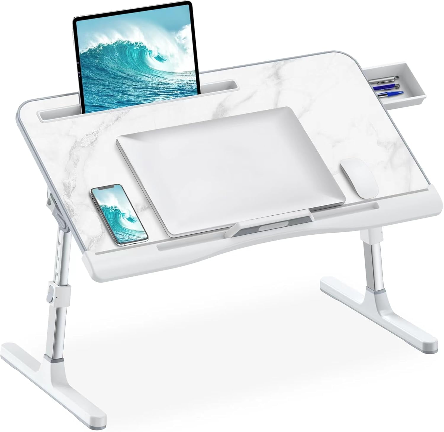 Laptop Bed Tray Table, Adjustable Sturdy Laptop Stand for Bed with ...