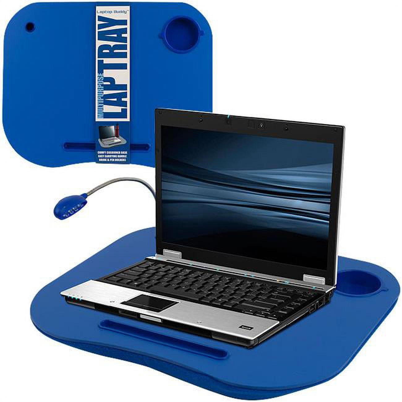 Laptop BuddyT Mobile Work Station - Blue - includes Light - Walmart.com
