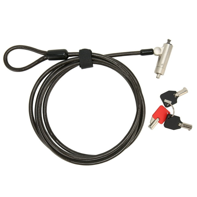 Laptop Cable Lock 3 Keys Cut Resistant Metal Adjustable Length Laptop ...