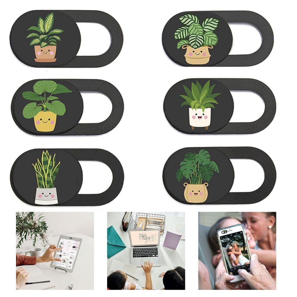 Laptop Camera Cover Slide, 6 Pack Ultra-Thin Cute Printing Webcam Cover ...