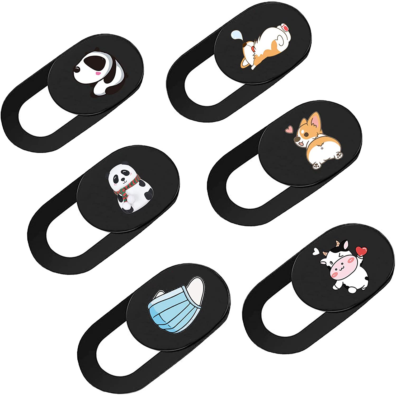 Laptop Camera Cover Slide Cute, Webcam Cover Cute 6 Pack 0.027in Camera ...