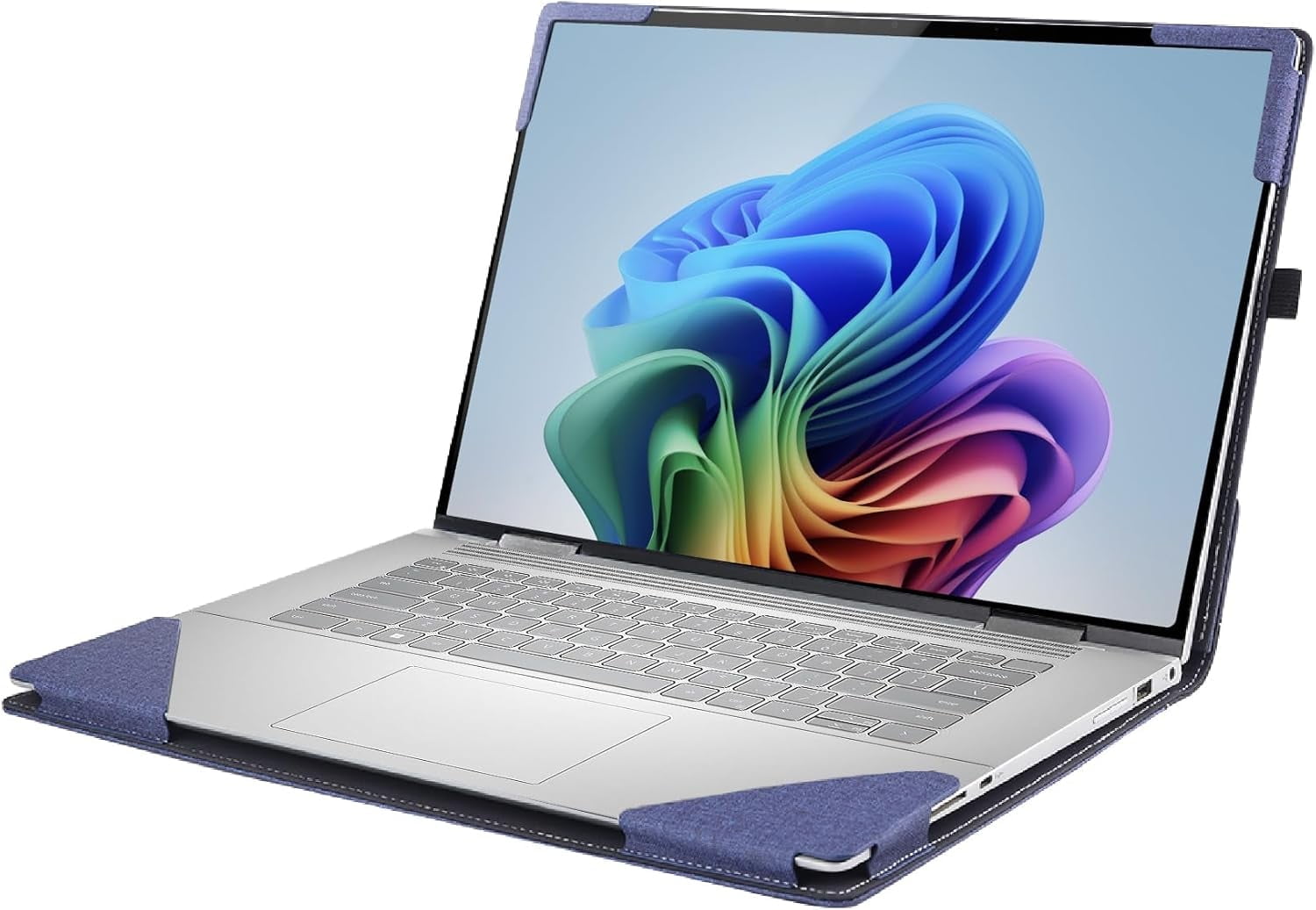 Laptop Case for Microsoft Surface Laptop 7, PU Leather Folio Stand ...