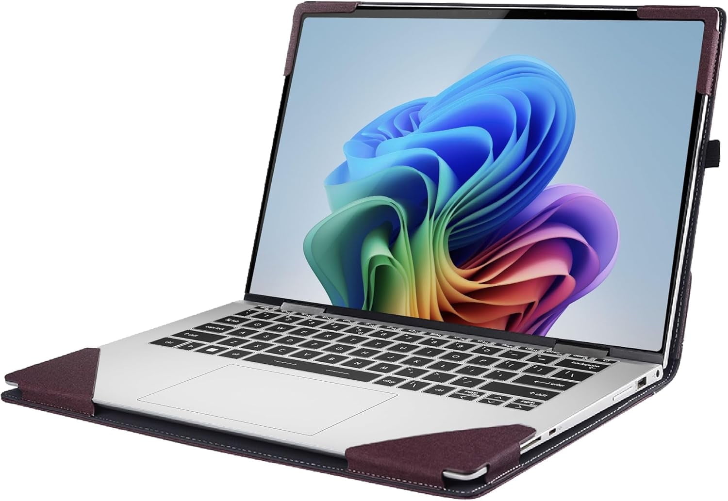 Laptop Case for Microsoft Surface Laptop 7, PU Leather Folio Stand ...